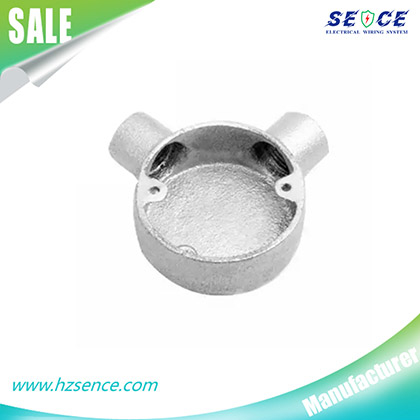 Malleable Iron Angle 2 Way Circular Junction Box - Hangzhou Sence ...